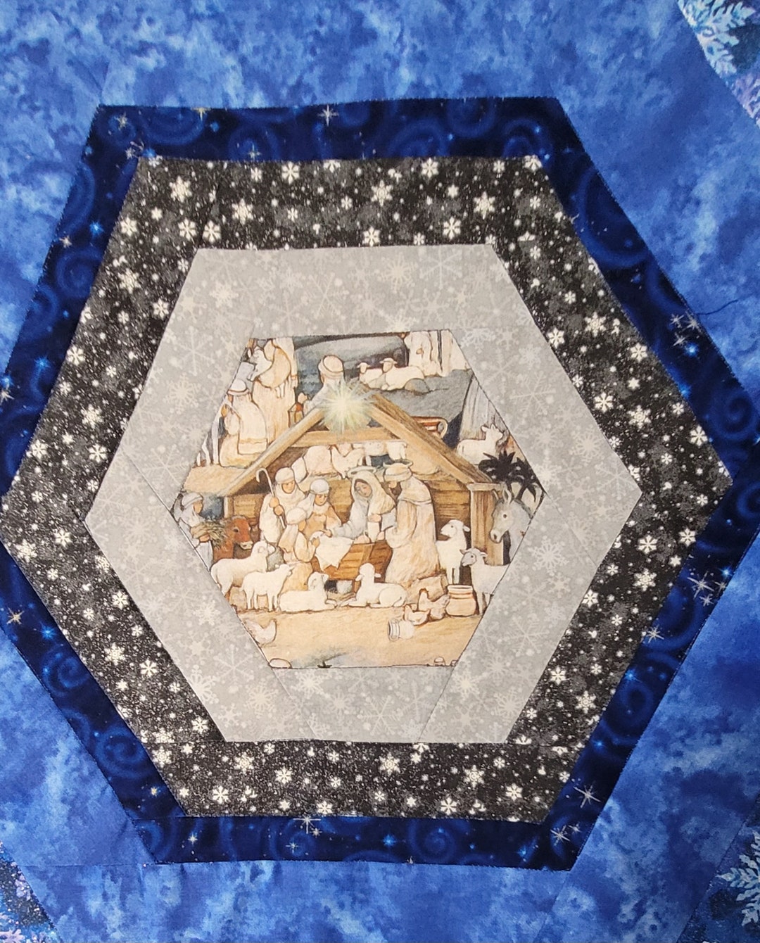 Christmas Nativity Table Topper - 27 X 24 Table Runner, Christmas ...