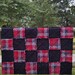 Red Plaid Rag Quilt Large Blanket 65 X 56 Throw - Etsy
