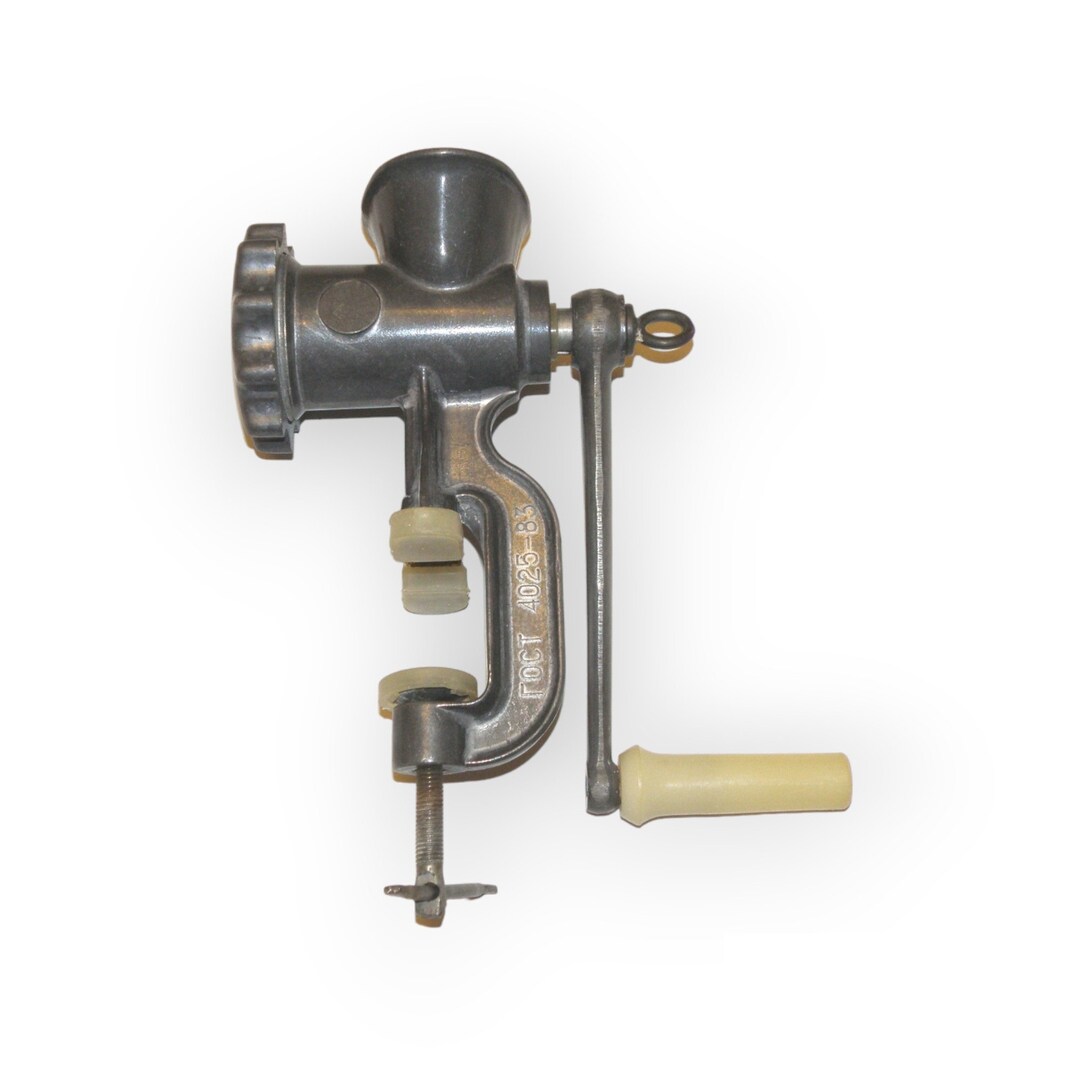 Vintage Meat Grinder, 80s Soviet Cast Aluminum Meat Mincer, USSR ...