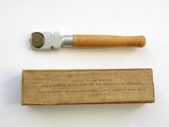 Vintage Glass Cutter With Box and Manual Soviet Glass Cutter - Etsy