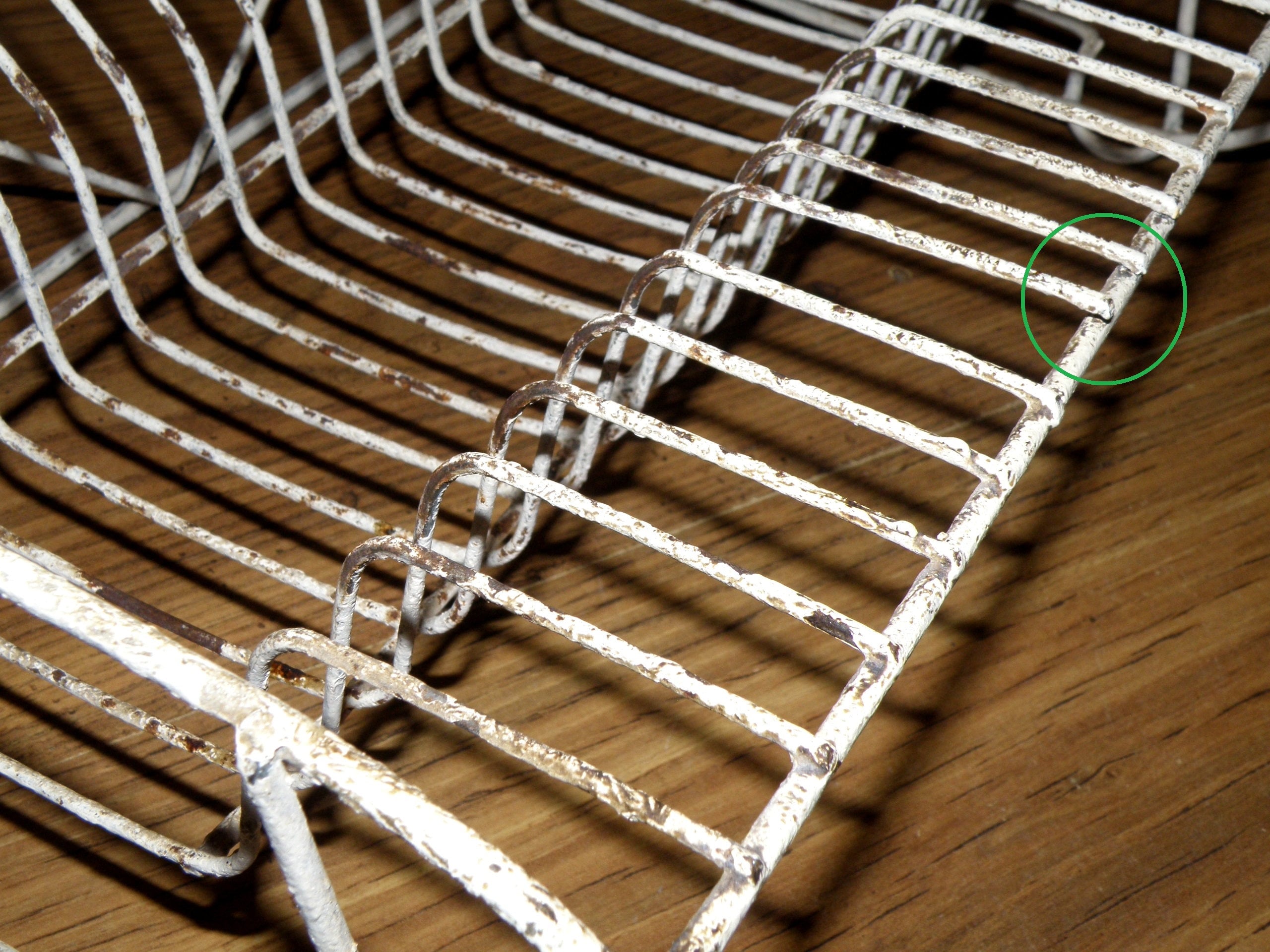 Vintage White Dish Wire Dryer Rack, Desktop or Wall Hanging Metal ...