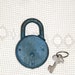 1950s Blue Padlock With Key Vintage Working Rustic Padlock - Etsy