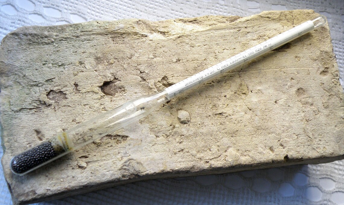 Vintage densimeter 1.3-1.8 sugar meter 1950s in cardboard | Etsy