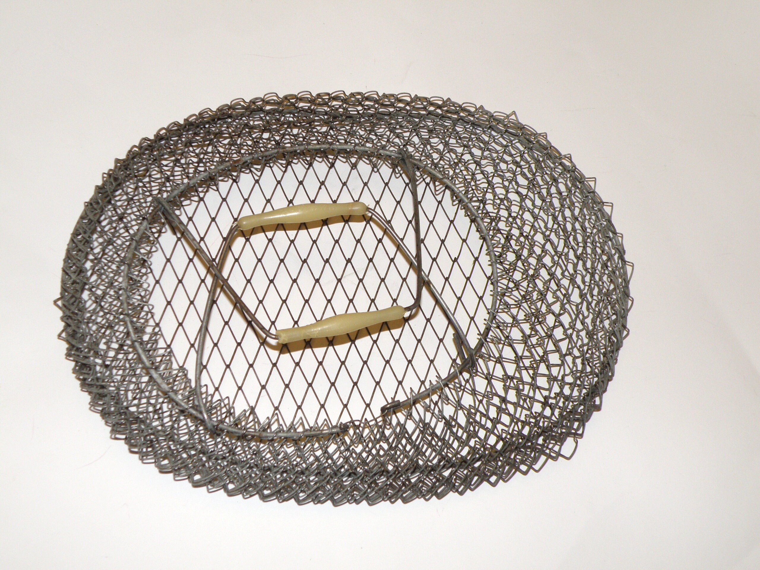 Vintage Wire Mesh Basket for Fish Eggs Mushroom, Soviet Metal Mesh Bag ...