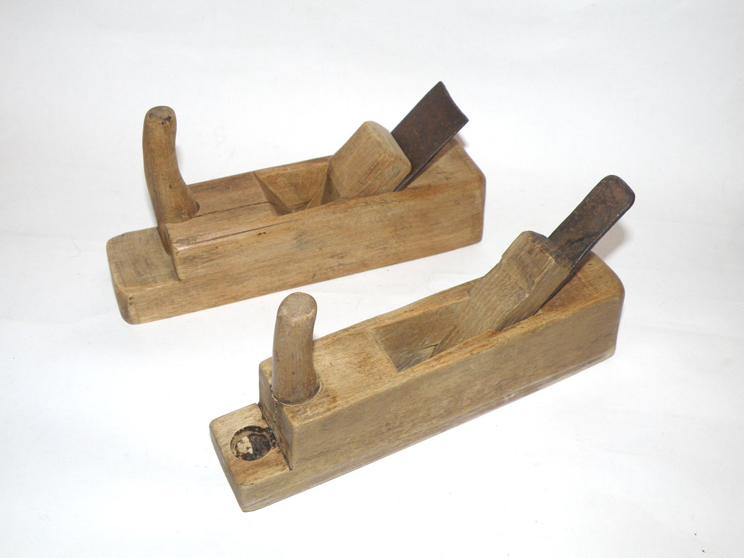 Vintage Wooden Planes Set of 2, Rustic Planers, Shabby Wooden ...