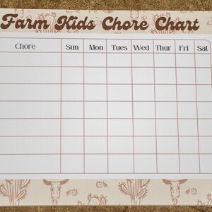 Farm Kid Chore Chart - Etsy