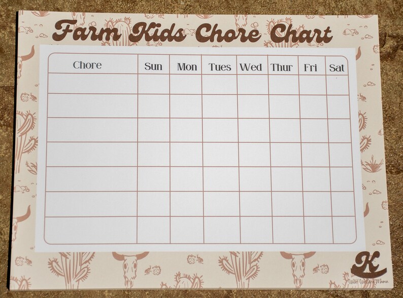 Farm Kid Chore Chart - Etsy