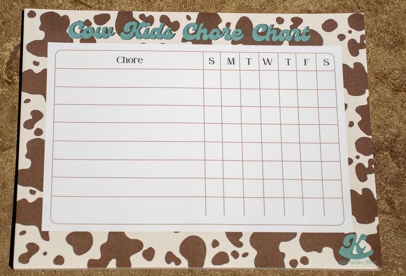 Cow Kids Chore Chart - Etsy