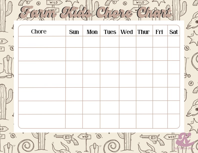 Farm Kid Chore Chart - Etsy