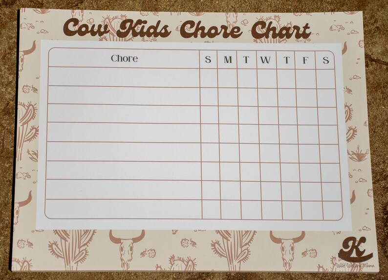 Cow Kids Chore Chart - Etsy