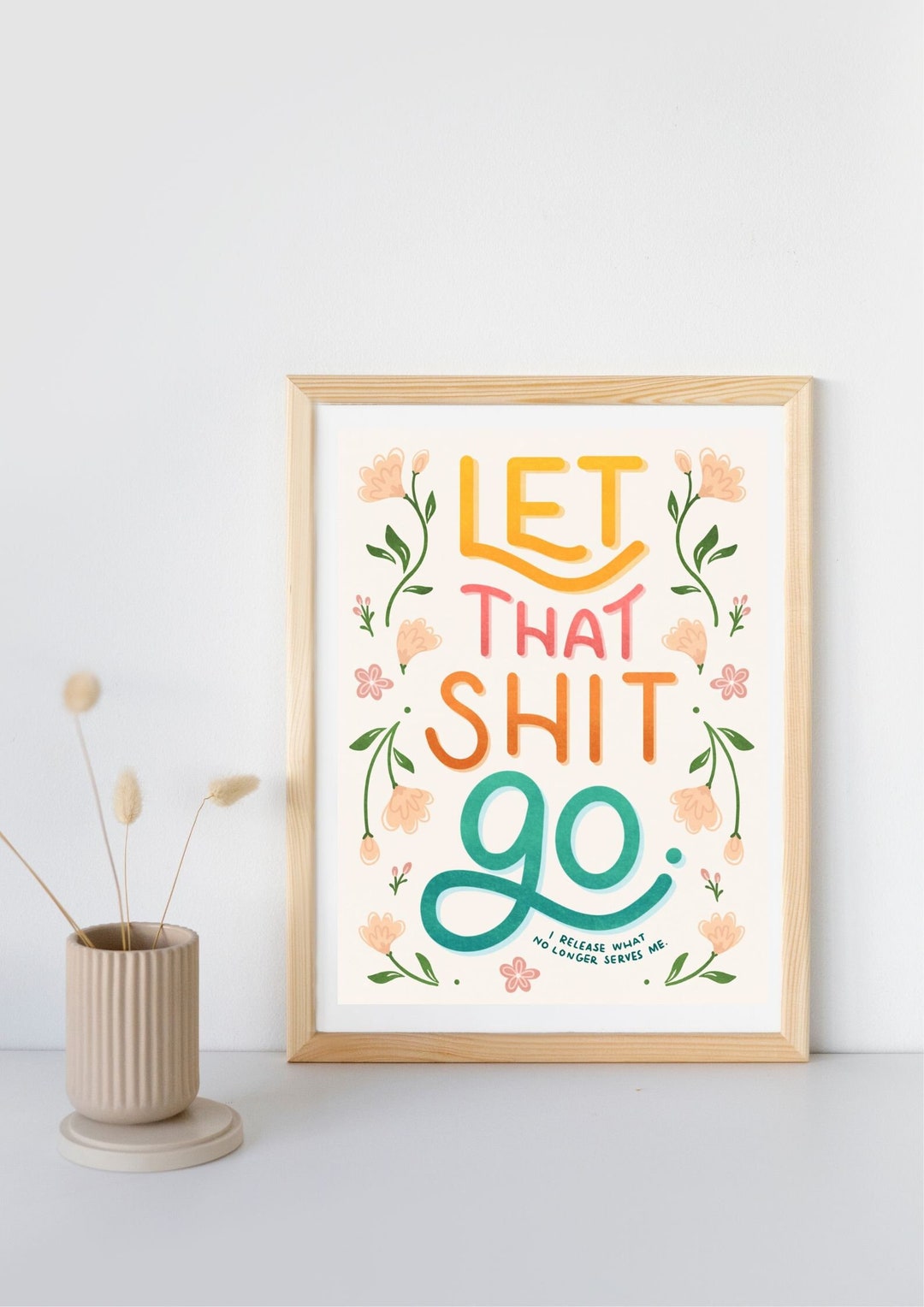 Release Affirmation Quote || Digital Modern Art Print - Etsy