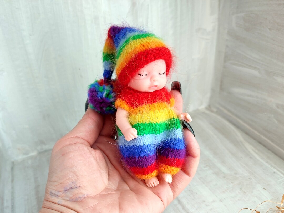 Miniature Doll Clothes Baby Jumpsuit and Hat 1:12 Dollhouse Miniature ...