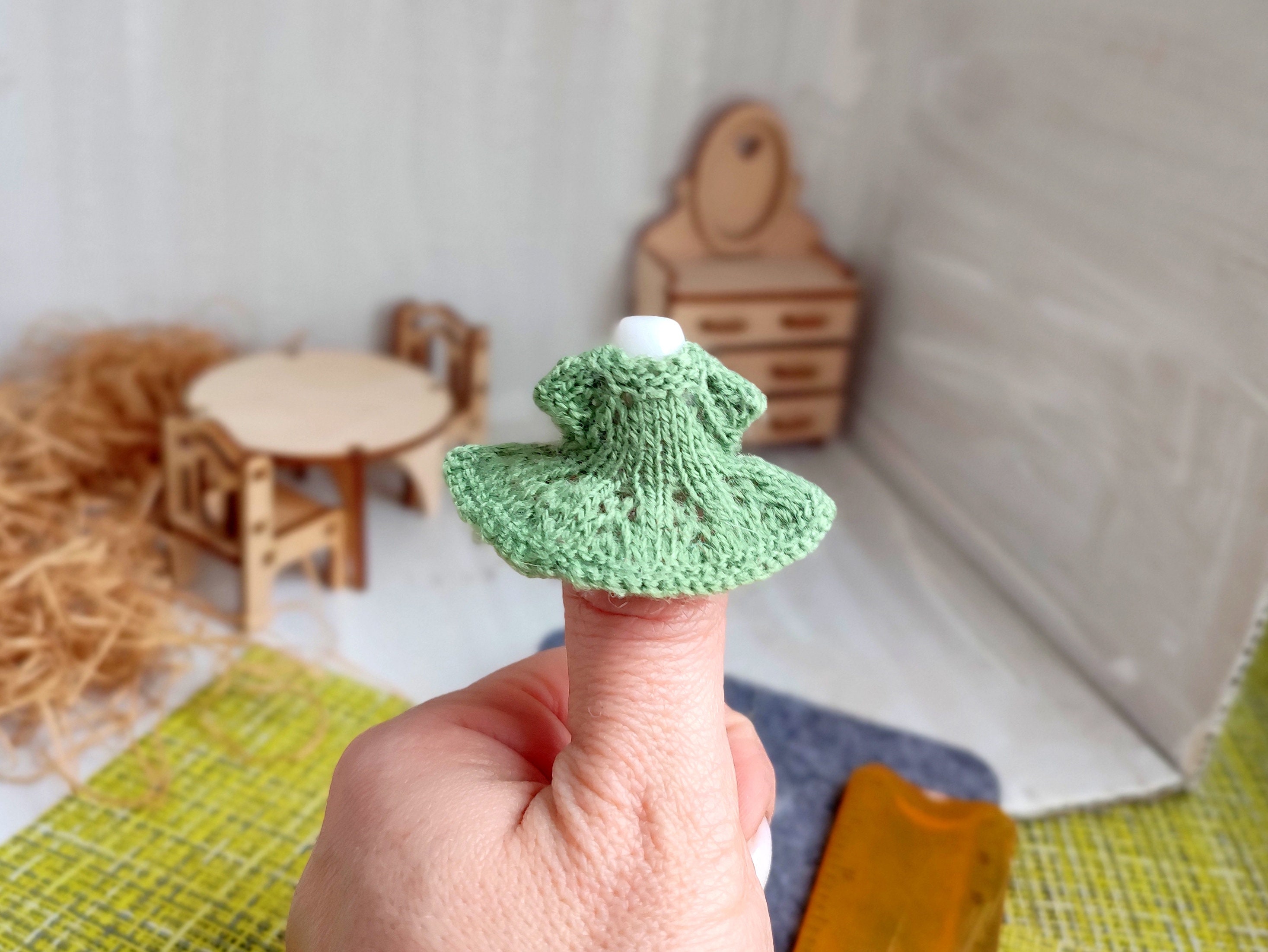 Miniature Doll Clothes DRESS 1:24 Dollhouse Miniature Baby Doll Clothes ...