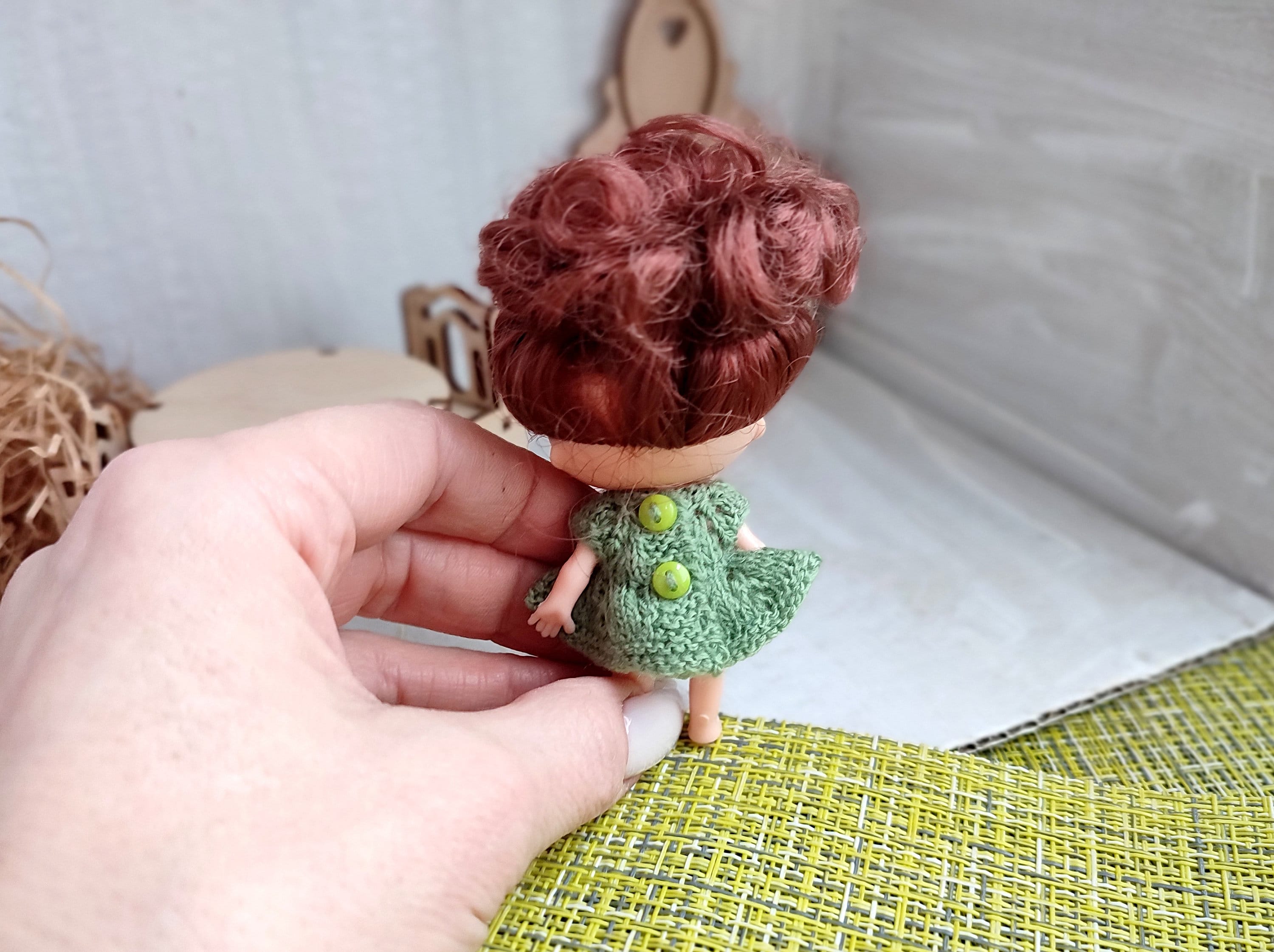 Miniature Doll Clothes DRESS 1:24 Dollhouse Miniature Baby Doll Clothes ...