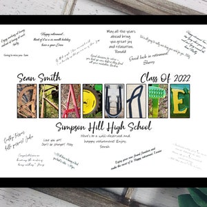 Personalized Farming Tractor Graduation Unique Alternative Guestbook ...