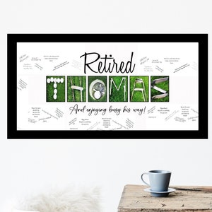 Personalized Name, Golf Retired Sign in Guest Book Alternative, Goodbye ...