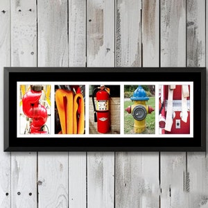 Personalized Family Name Firefighter Letter Photography Framed Sign ...