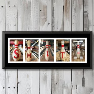 Personalized Bowling Pin Name Art: Custom Bowler Gift - Etsy