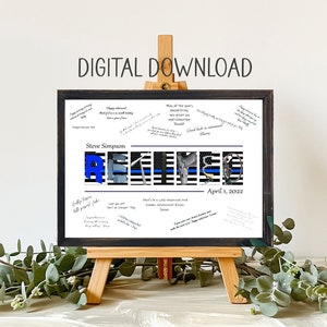 Digital Download, Personalized Police Officer Retirement Party ...