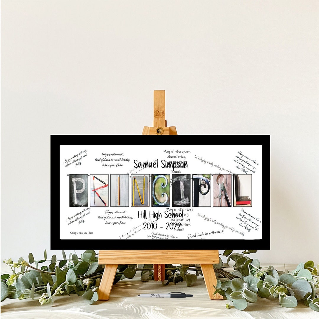 Personalized Name Principal Gift, Elementary Principal, Coworker ...
