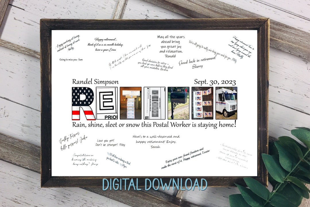Printable Download, USPS Retired Custom Guest Book Alternative, Gift ...