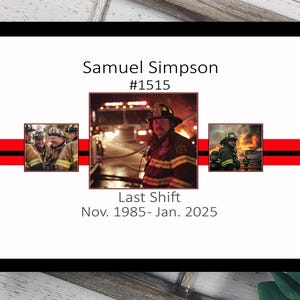 Personalized Firefighter, Add Your Own Photo, Retirement Party ...