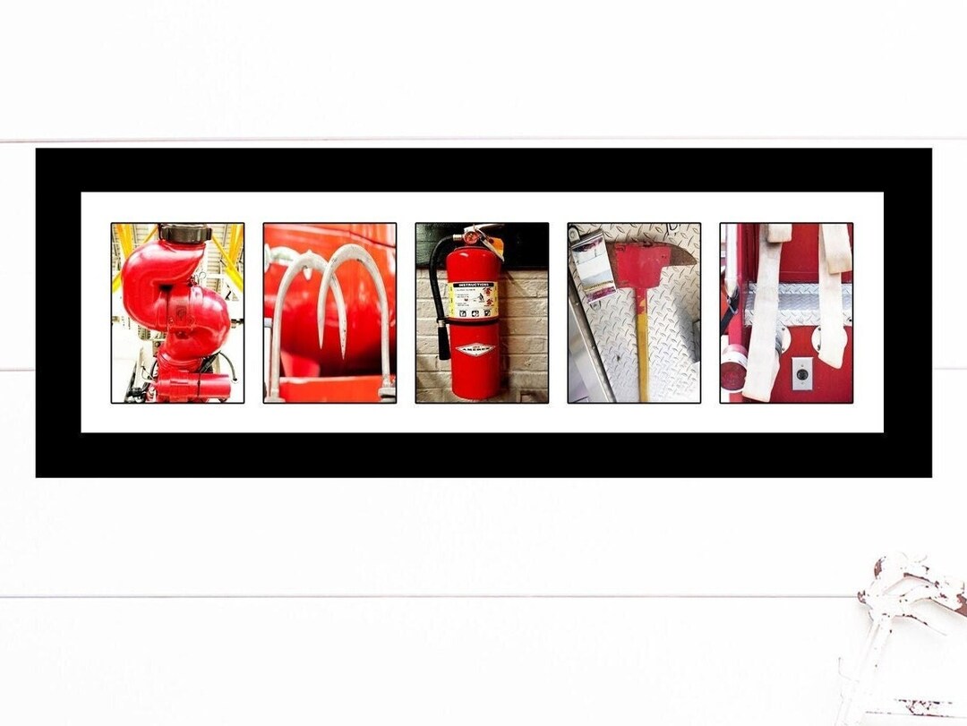 Personalized Family Name Firefighter Letter Photography Framed - Etsy