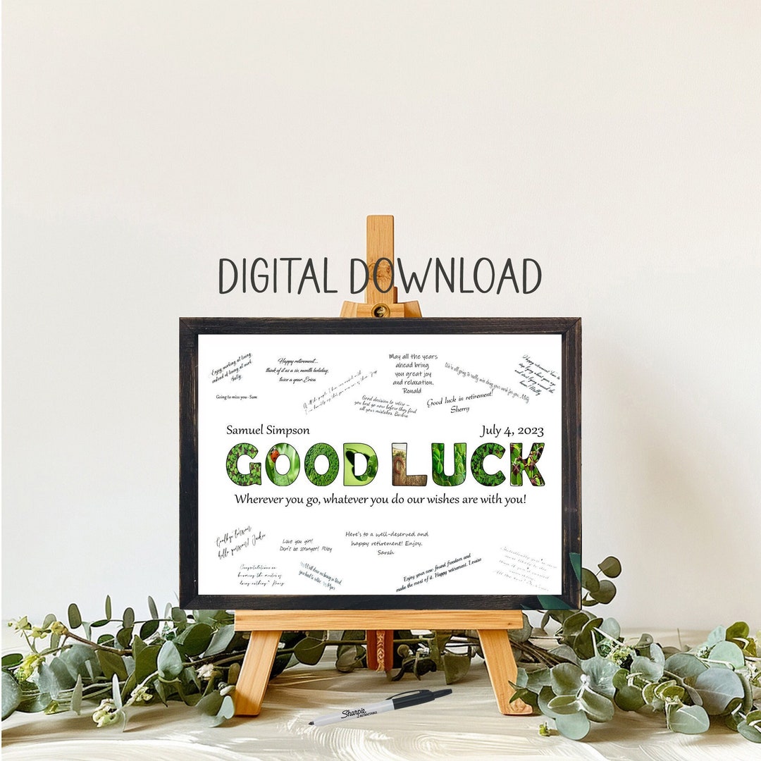 Printable Download Good Luck Clovers Card Alternative, Coworker New Job ...