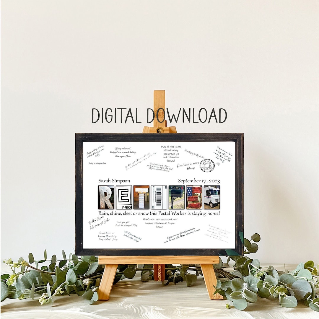Printable Download, USPS Retired Custom Guest Book Alternative, Gift ...
