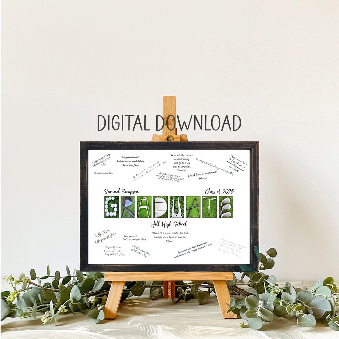Printable Download Personalized Golf Graduation Unique Alternative ...