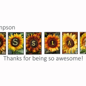 Sunflower Boss Lady Appreciation Personalized Signature Board, Boss's ...