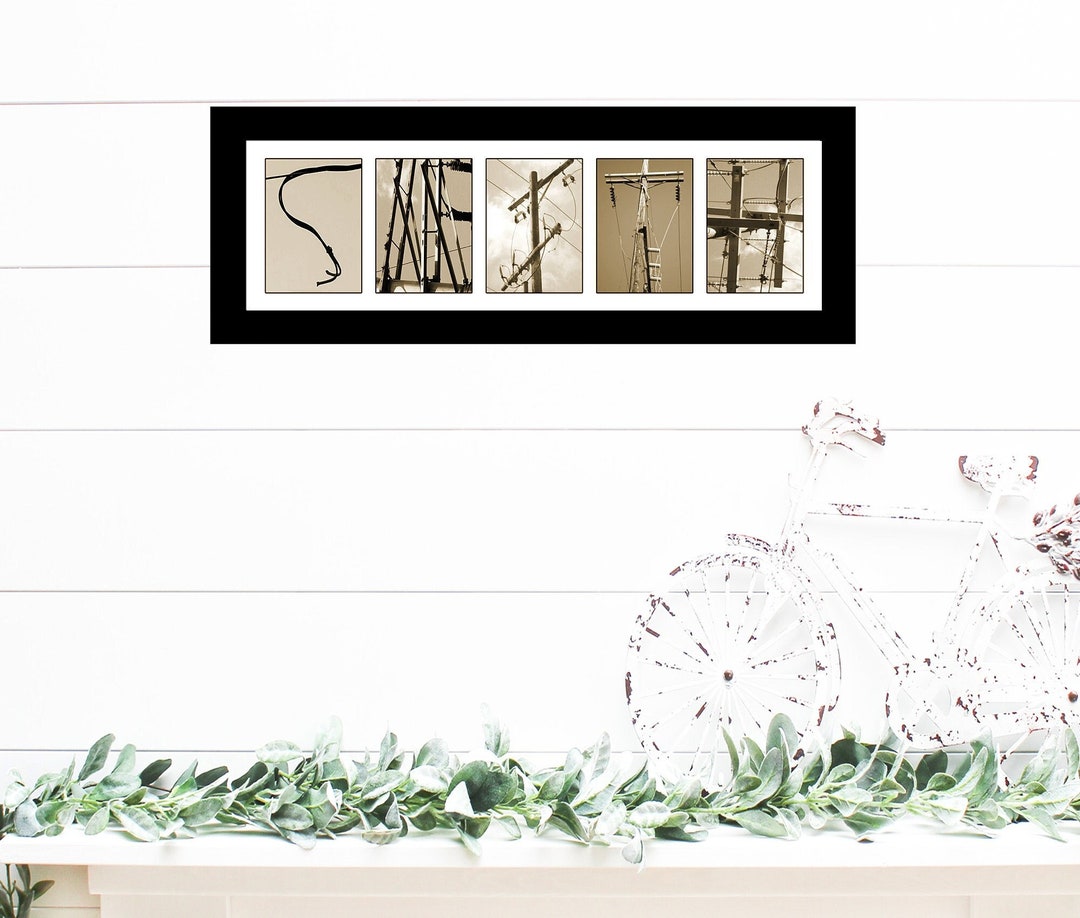 Vintage Lineman Personalized Last Name Letter Photography - Etsy