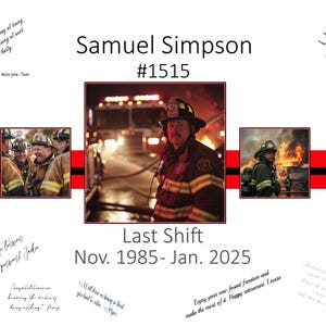 Personalized Firefighter, Add Your Own Photo, Retirement Party ...