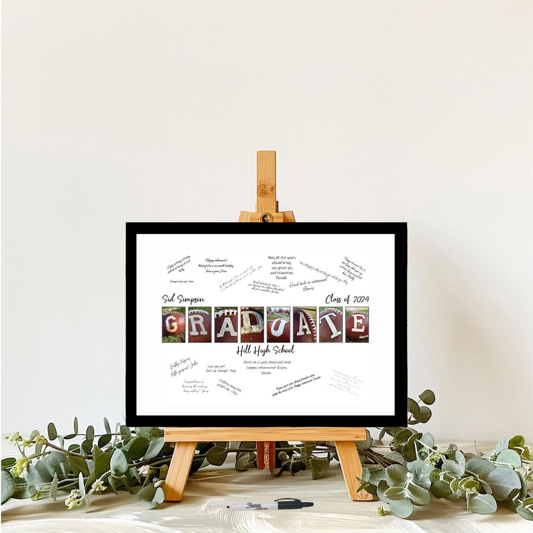 Personalized Football Player Graduation Party Unique Alternative ...