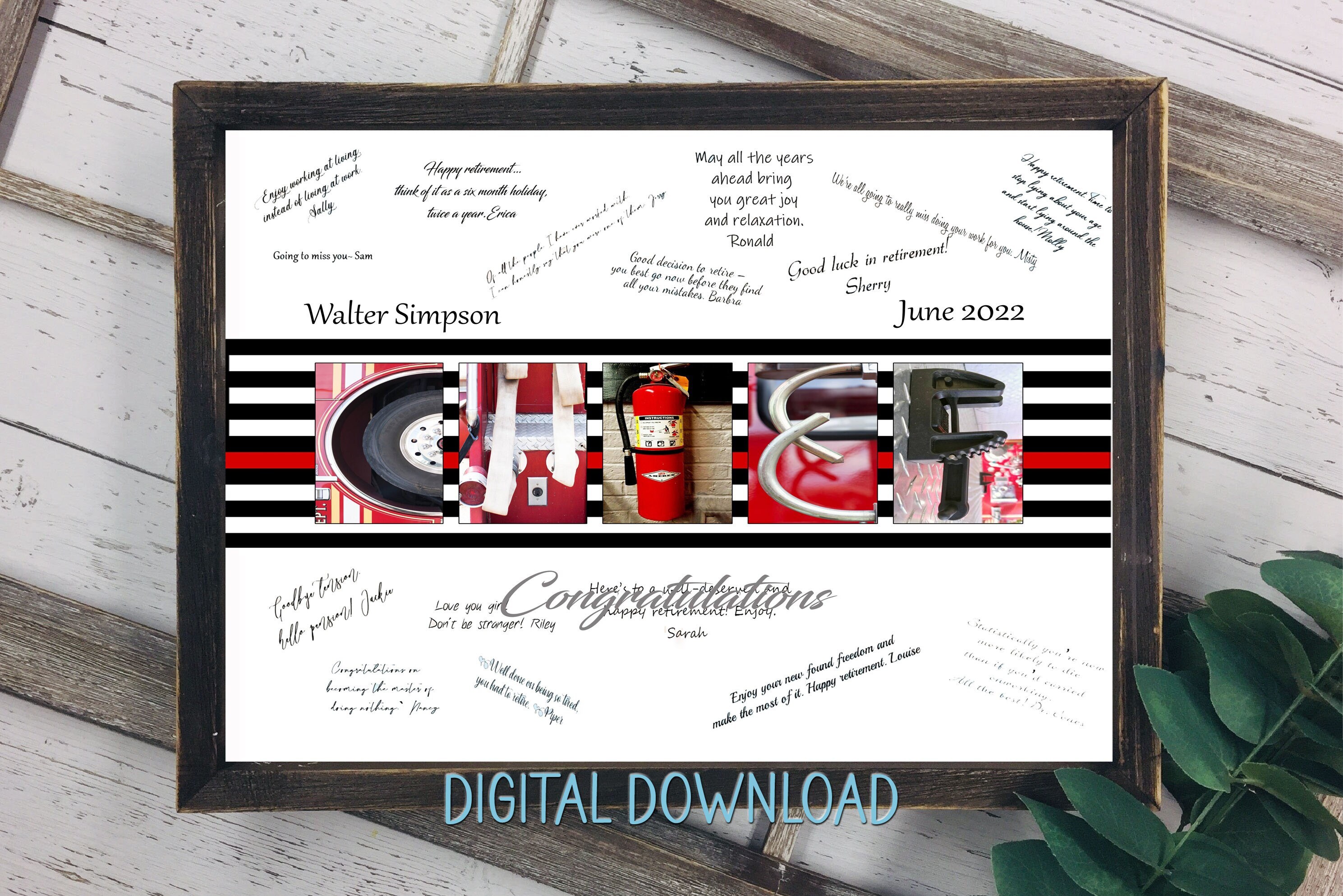 Printable Download Firefighter Chief Congratulations Unique - Etsy