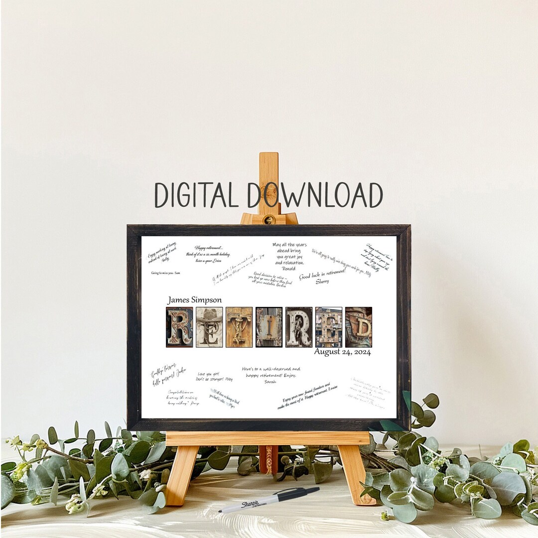 Printable, Country Western Retirement Guest Book Alternative, Retiring ...
