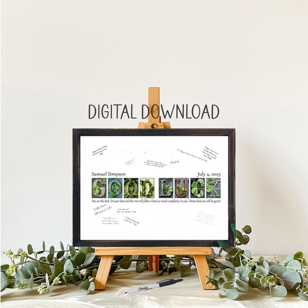 Printable Download Good Luck Clovers Card Alternative, Coworker New Job ...