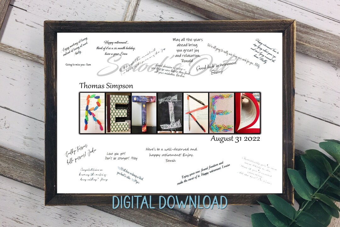 Printable Download Teacher Retirement Unique Alternative - Etsy