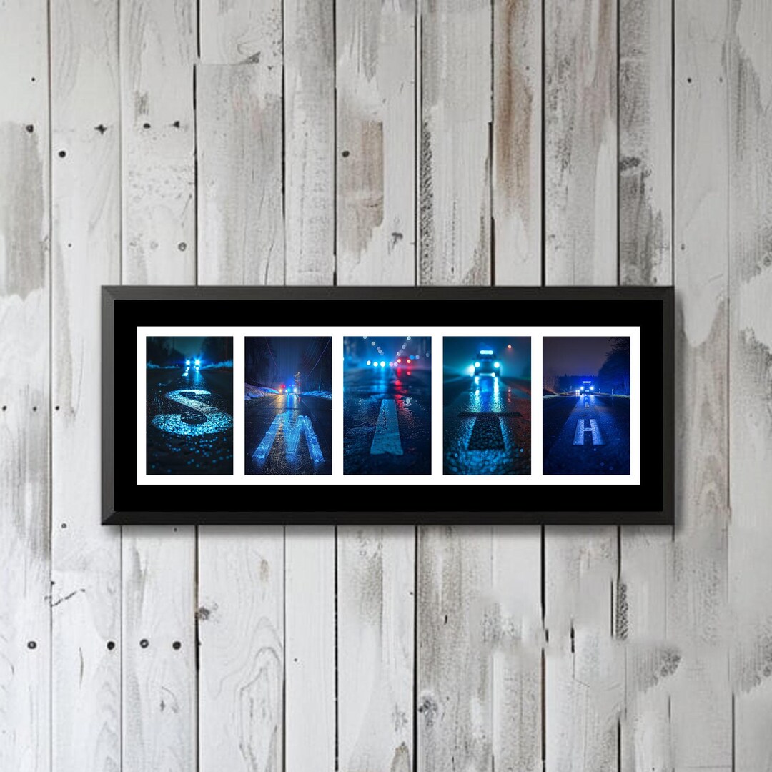 Police Officer Custom Name Framed Sign, Police Wall Decor, Police Gift ...