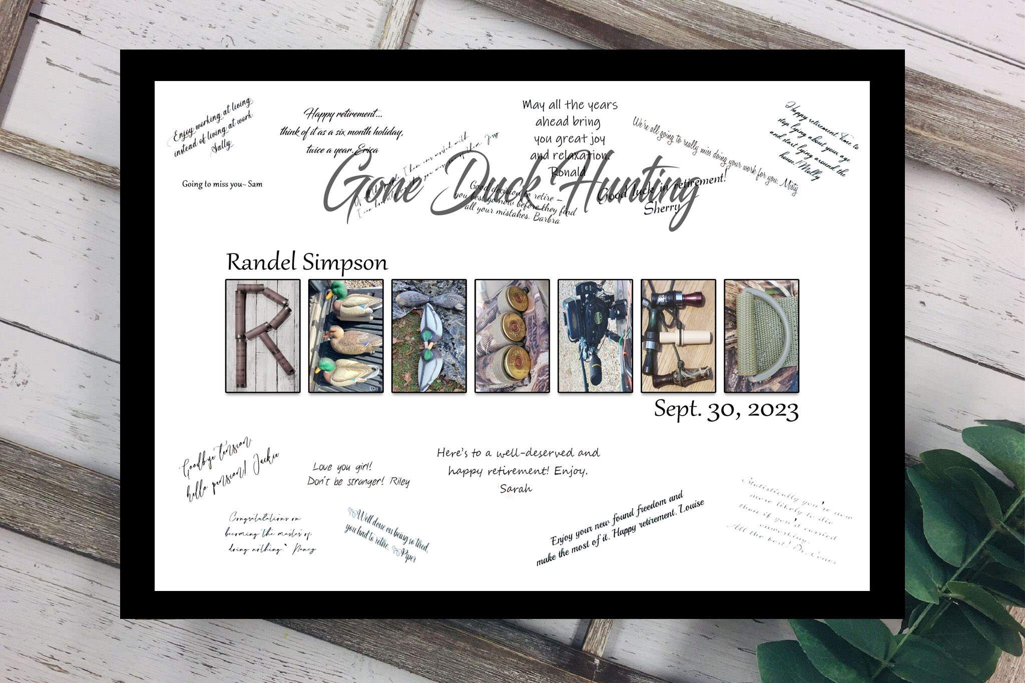 Printable Duck Hunter Retirement Party Guest Book Alternative, Farewell ...