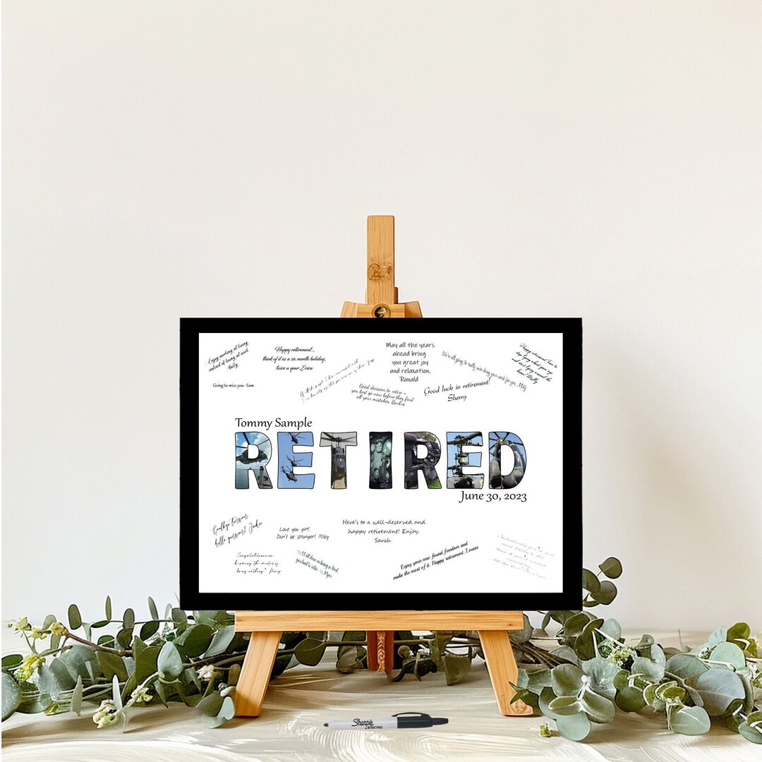 Personalized Retired Army Helicopter Pilot Themed Guest Book ...