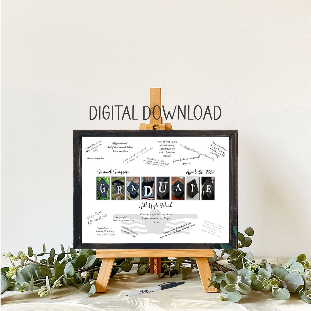 Printable Download, Personalized Swim Team Graduation Party Unique ...