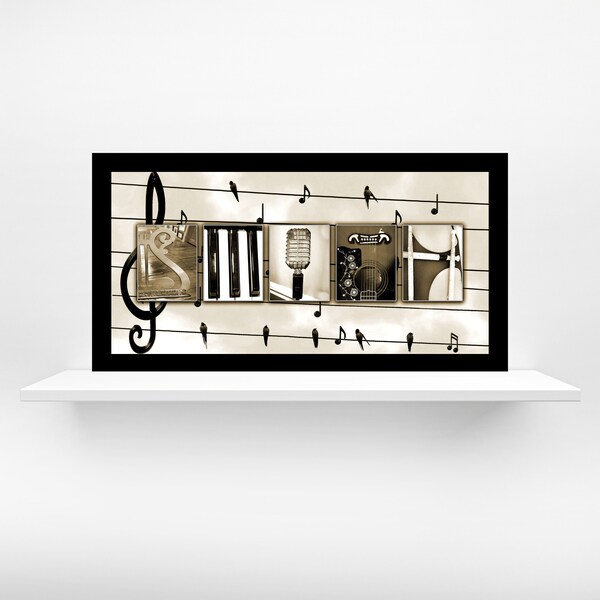 Music Themed Framed Art - Etsy