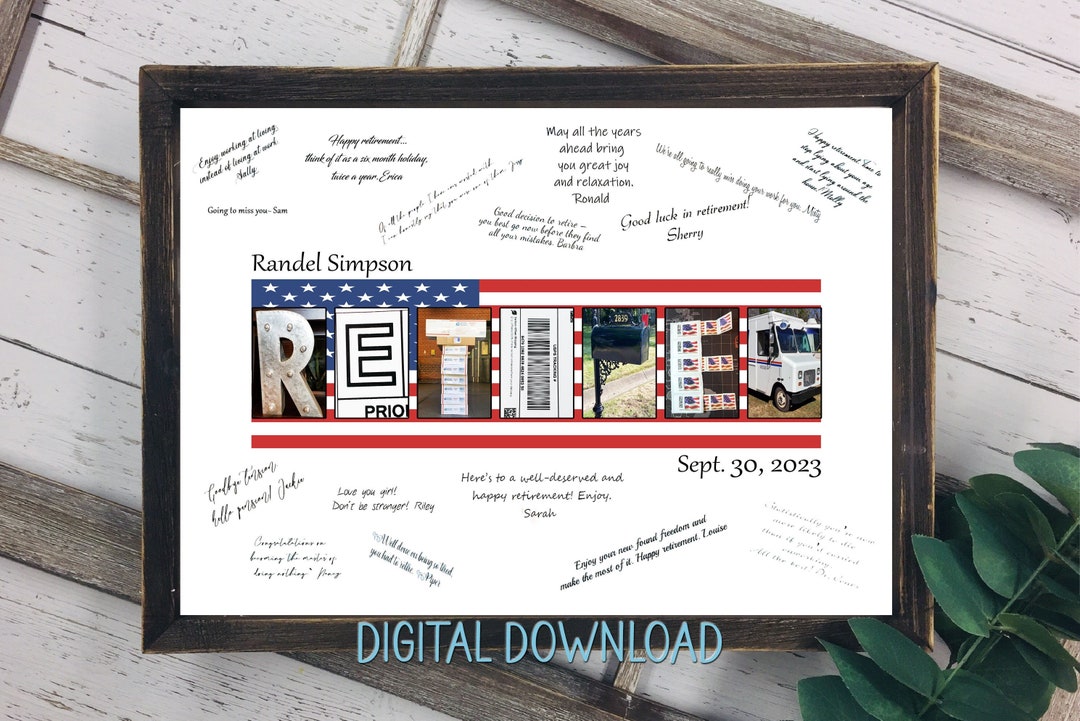Printable Download, USPS Retired Custom Guest Book Alternative, Gift ...