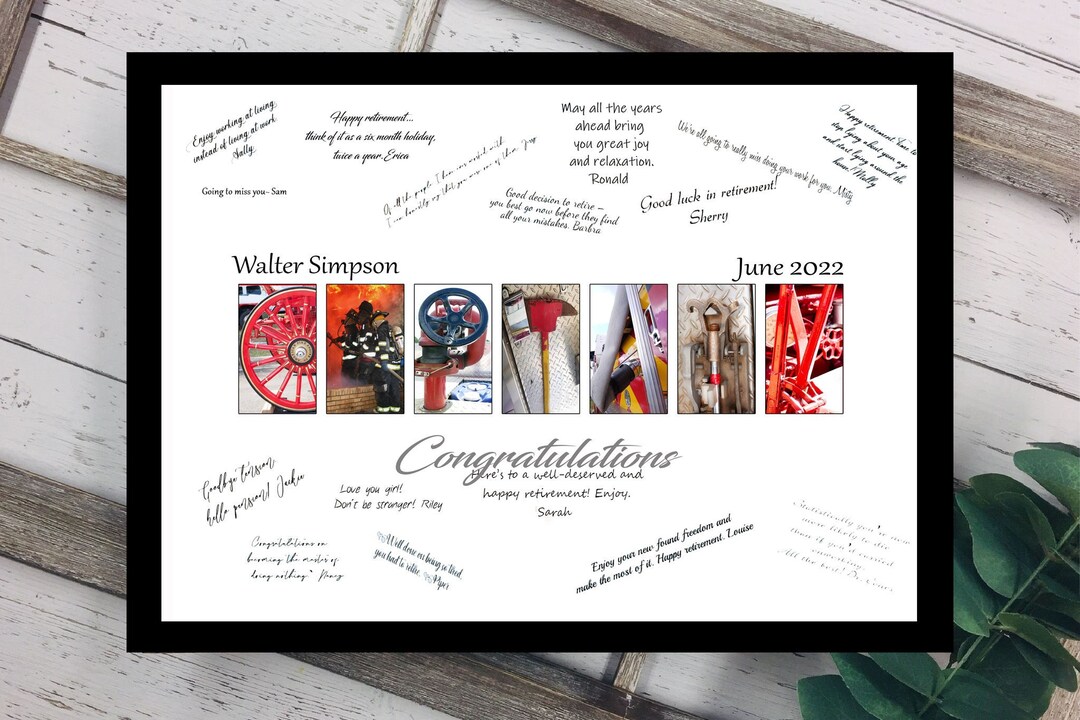 Fire Captain Congratulations Unique Alternative Guestbook - Etsy
