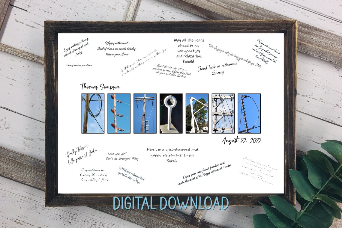 Printable Download Lineman Personalized Retired Last Name - Etsy