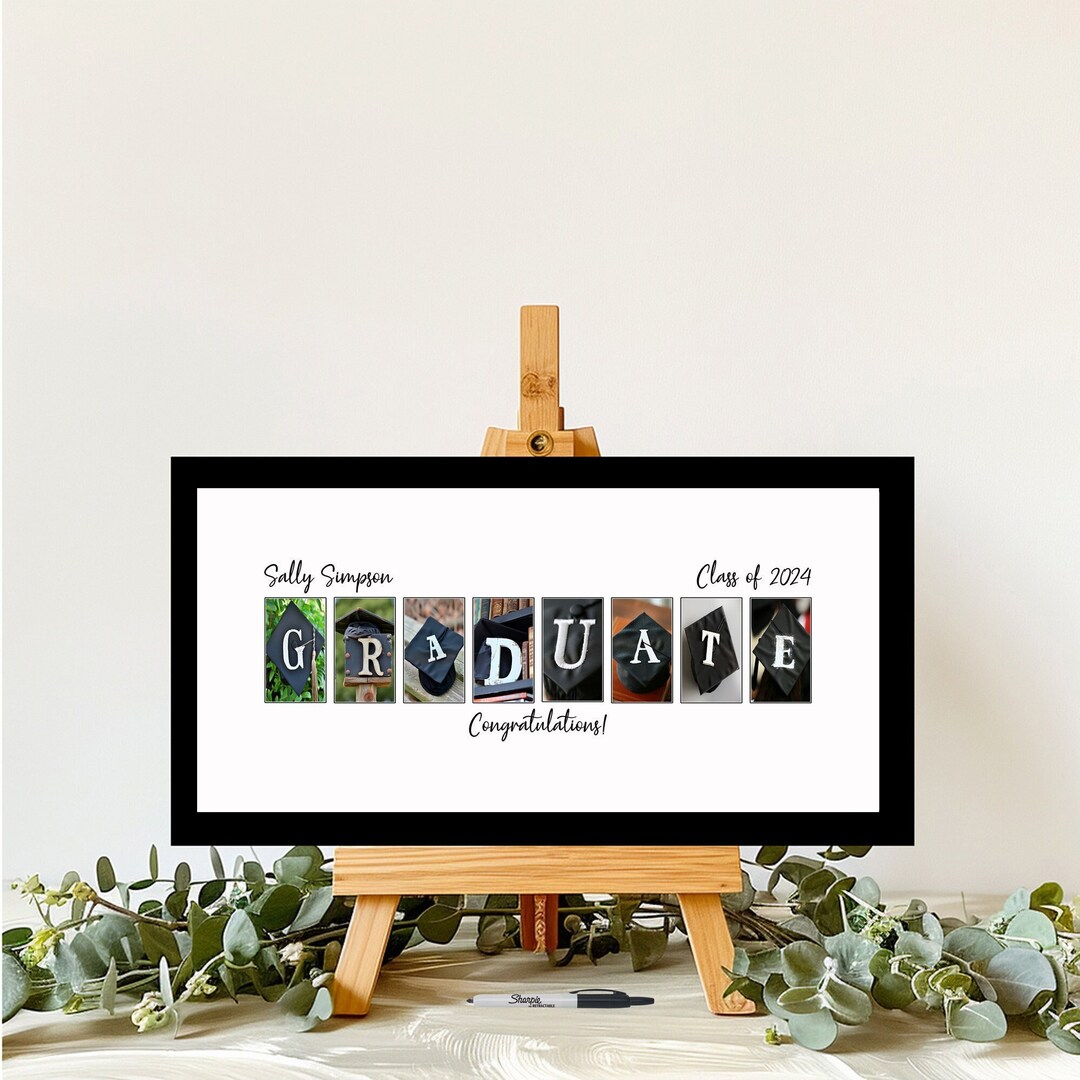 Graduation Party Guest Book Alternative, Framed Guestbook, Gift for ...