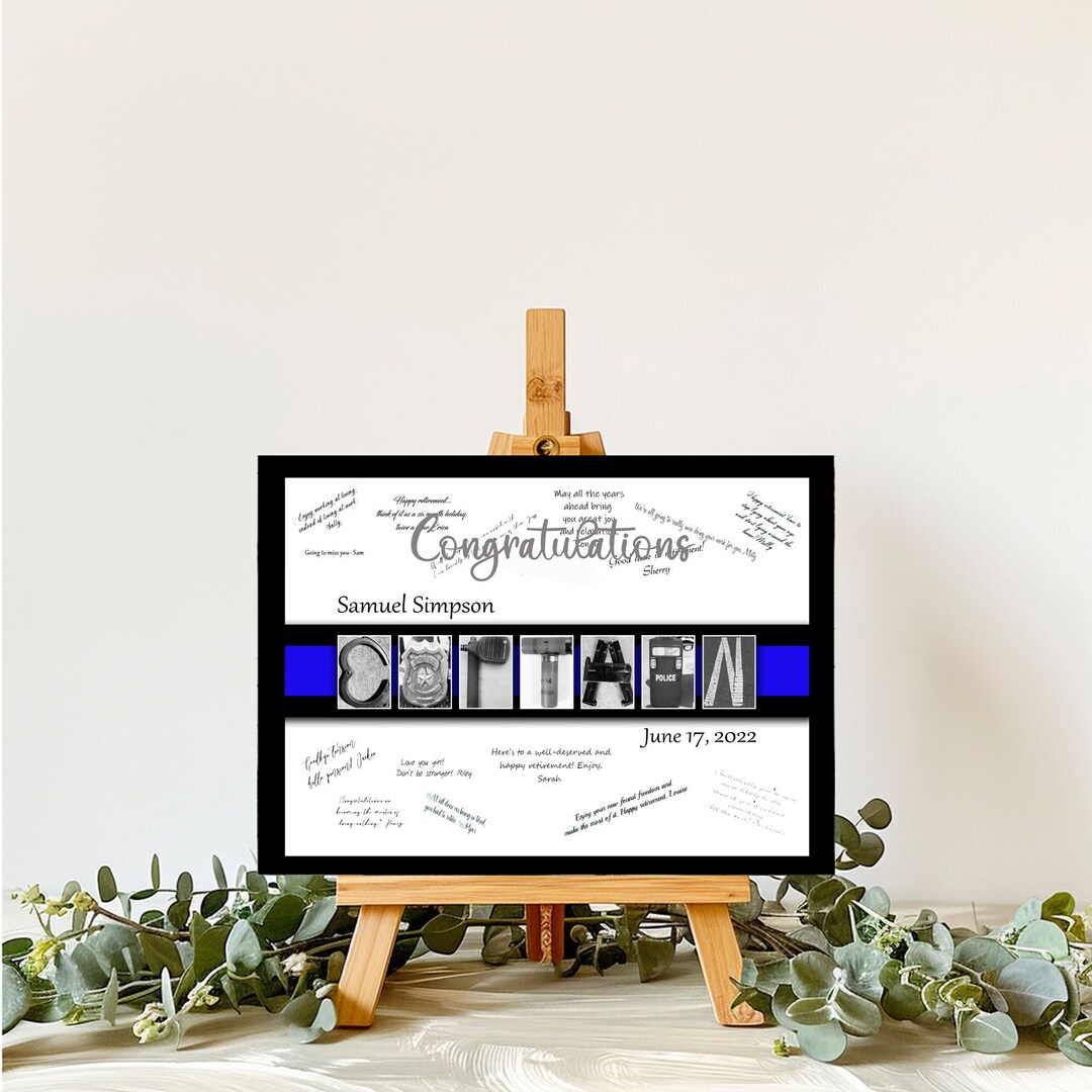 Police Officer Captain Congratulations Unique Alternative Guestbook ...