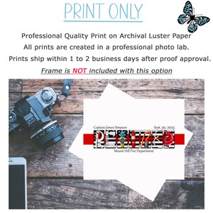 Personalized Retired Firefighter Thin Red Line Guest Book - Etsy