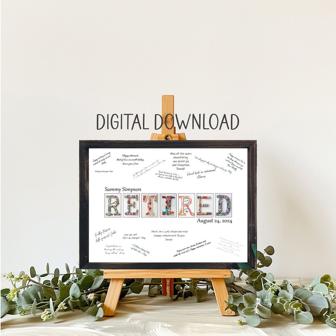Digital Download, Sewing Themed Retirement Party Guest Book Alternative ...